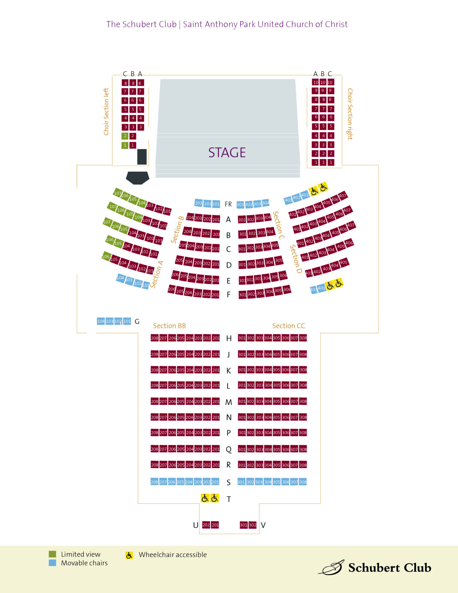 Seating Charts - Schubert Club